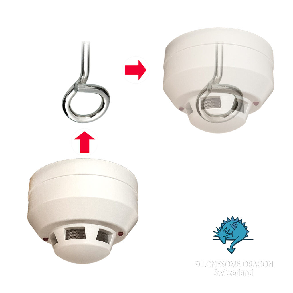 Fake smoke detector to hide the sex swing hook - conceals ceiling ...